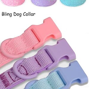 Aecllcea Airtag Holder Dog Collar for Small Medium Large, Airtag Dog Collar Holder Waterproof, Soft Padded Dog Collars with TPU Air Tag Device, Air Tag Dog Collar Waterproof. (M, Pink)