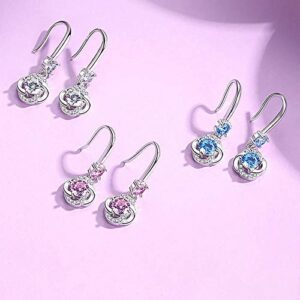 2023 New Diamond-Studded Creative Earrings, Elegant Temperament Long Four-Leaf Earrings Pendant Jewelry Birthday Gifts for Women Girls