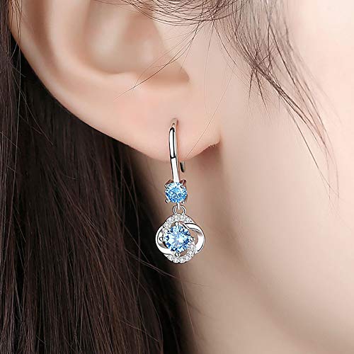 2023 New Diamond-Studded Creative Earrings, Elegant Temperament Long Four-Leaf Earrings Pendant Jewelry Birthday Gifts for Women Girls