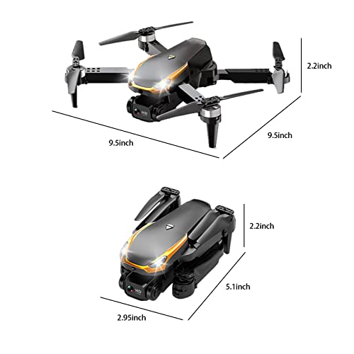 Mini Drone 1080P HD Foldable Dual Camera Drone, 2.4GHz WiFi Quadcopters with Remote Control, 3-level Flight Speed, One Key Start Speed Adjustment, Toys Gifts for Adults & Kids