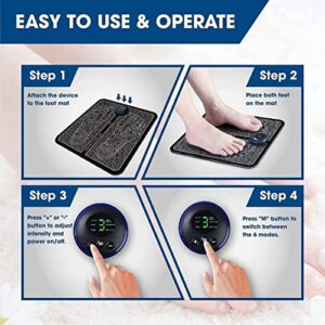 HAEYONME Electric Foot Massage Pad Convenient Massage to Relax feet，Folding Portable Foot Relaxation with USB