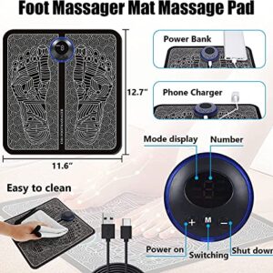 HAEYONME Electric Foot Massage Pad Convenient Massage to Relax feet，Folding Portable Foot Relaxation with USB