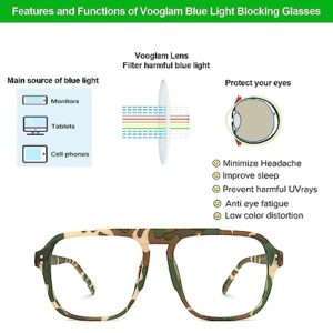 VOOGLAM Aviator Blue Light Blocking Glasses for Women Men Anti UV Eyestrain Eyewear Green Sosa GOT743013-01