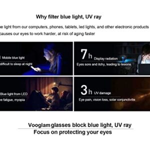 VOOGLAM Aviator Blue Light Blocking Glasses for Women Men Anti UV Eyestrain Eyewear Green Sosa GOT743013-01