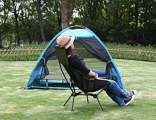 MARCHWAY Lightweight Folding High Back Camping Chair with Head Support, Stable Portable Compact for Outdoor Camp, Travel, Beach, Picnic, Festival, Hiking, Backpacking (Green)