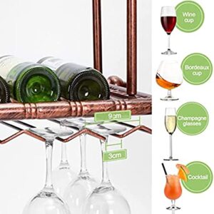 Qunine Bar Unit Floating Shelves Wall-Mounted Wine Racks, Ceiling Wine Bottle Holder Hanging Metal Iron Wine Glass Rack Goblet Stemware Racks (Size : 140x30cm)