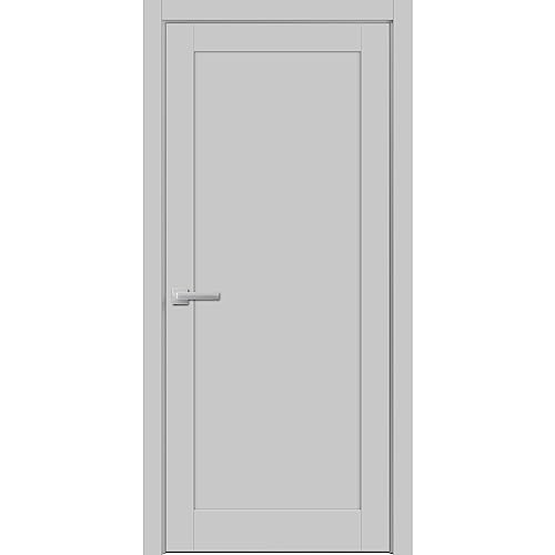 Solid French Door 36 x 80 inches | Quadro 4111 Matte Grey | Single Regular Panel Frame Trims Handle | Bathroom Bedroom Sturdy Doors