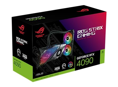 ASUS ROG Strix LC NVIDIA GeForce RTX™ 4090 Gaming Graphics Card (PCIe® 4.0, 24GB GDDR6X, HDMI® 2.1, DisplayPort™ 1.4a, Full-Coverage Cold Plate, 240 mm Radiator, 560 mm tubing)