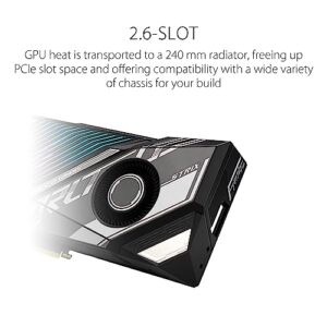 ASUS ROG Strix LC NVIDIA GeForce RTX™ 4090 Gaming Graphics Card (PCIe® 4.0, 24GB GDDR6X, HDMI® 2.1, DisplayPort™ 1.4a, Full-Coverage Cold Plate, 240 mm Radiator, 560 mm tubing)