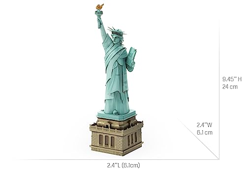 Fascinations Metal Earth Premium Series Statue of Liberty 3D Metal Model Kit Bundle with Tweezers