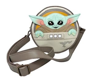 loungefly disney star wars grogu baby yoda cosplay canteen crossbody satchel handbag purse