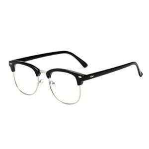 baiwanlch blue light glasses for women blocking blue light glasses men clear lens vintage metal frame retro eyeglasses anti glare glasses for work, playing games, playing computer glasses men