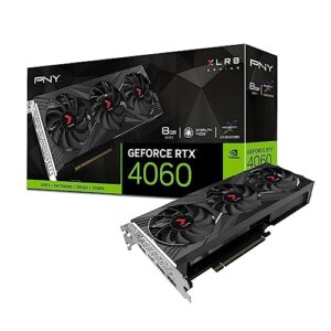 pny geforce rtx™ 4060 8gb xlr8 gaming verto rgb triple fan graphics card dlss 3