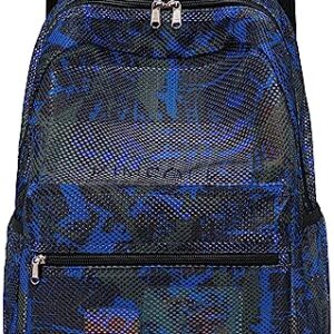 Bluboon Mesh Backpack Boys Girls Bookbags Kids Casual Bags Student Bookbags Semi -Transparent Waterproof Backpack Bags for Beach