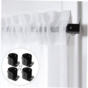 Zerodeko 20 Pcs Closet Flange Code Curtain Holders Shower Rod Holders Shelf Brackets Closet Rod End Supports Curtain Pole Holder Shower Curtain Pole Socket Shower Curtain Rod Bracket Guide