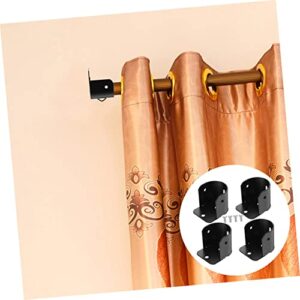 Zerodeko 20 Pcs Closet Flange Code Curtain Holders Shower Rod Holders Shelf Brackets Closet Rod End Supports Curtain Pole Holder Shower Curtain Pole Socket Shower Curtain Rod Bracket Guide