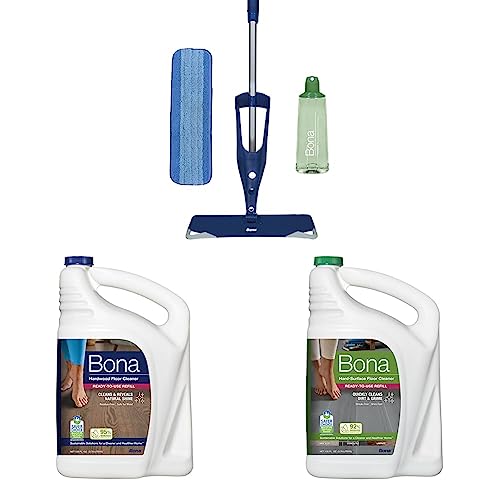 Bona Multi-Surface Floor Premium Spray Mop & Hardwood Floor Cleaner Refill - 128 fl oz & Multi-Surface Floor Cleaner Refill - 128 fl oz - Residue-Free Floor Cleaning Solution