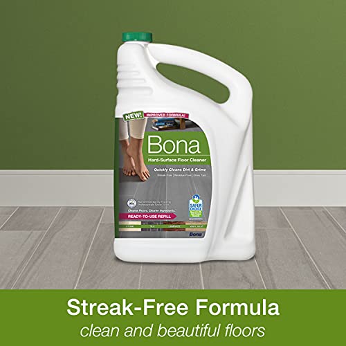 Bona Multi-Surface Floor Premium Spray Mop & Hardwood Floor Cleaner Refill - 128 fl oz & Multi-Surface Floor Cleaner Refill - 128 fl oz - Residue-Free Floor Cleaning Solution