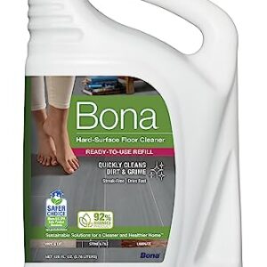 Bona Multi-Surface Floor Premium Spray Mop & Hardwood Floor Cleaner Refill - 128 fl oz & Multi-Surface Floor Cleaner Refill - 128 fl oz - Residue-Free Floor Cleaning Solution