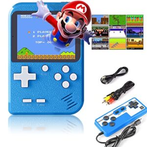 ormosiat retro mini 500 non-repeating classic fc games portable video handheld game console.3.0-inch screen.1020mah (500_blue)