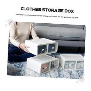 TIDTALEO 1pc Wardrobe Storage Box Sheer Lingerie Plastic Pallet Sheer Socks Stacking Socks Sorter Panties Drawer Organizer Clear Organizer Box Household Storage Box Underwear Storage Holder