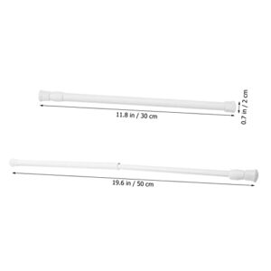 Cabilock 1 Set Telescopic Rod Nail- Free Tension Rod Drying Support Rods Curtain Spring Tension Rod Metal Hangers Heavy Duty Heavy Duty Brackets Shower Curtain Holders Bathroom Curtain Rod