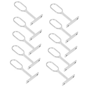 cabilock 10pcs closet l brackets heavy duty heavy duty curtain rod pipe brackets shower rod supports closet rod line rod holder zinc alloy silver alloy closet rod pipe top loading