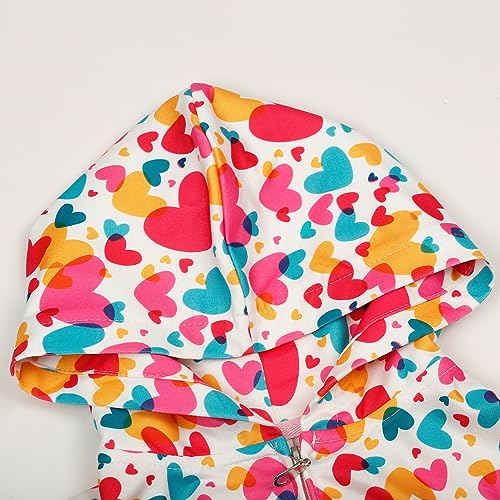 Popshion Baby Girl Jacket Heart Zip up Cute Sweatshirt Kids Warm Coats light Spring Outerwear Toddler Girls Valentine's Day Hoodie 5t