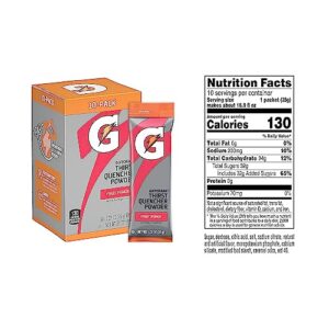 Gatorade Thirst Quencher Powder Sticks, Fruit Punch, 1.23oz Gatorade Powder Packets with Electrolytes (5 Packs of 10, Total of 50pcs)