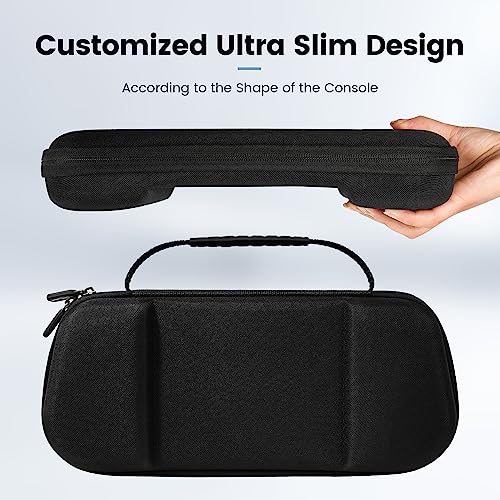 OPTOSLON ROG Ally Carrying Case Compitable with ASUS ROG Ally Gaming Handheld and accessories, Hard Case for Travel and Storage[Black]