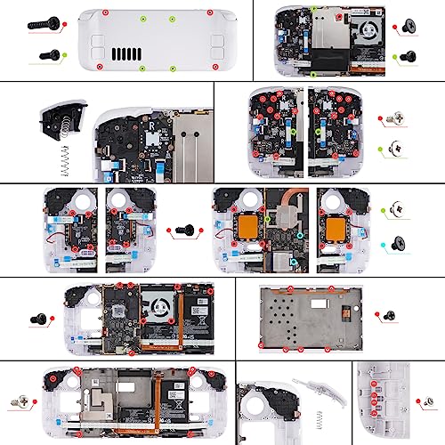 eXtremeRate Black Soft Touch Custom Faceplate Back Plate Shell for Steam Deck, Handheld Console Replacement Housing Case, DIY Full Set Shell with Buttons for Steam Deck Console - Console NOT Included