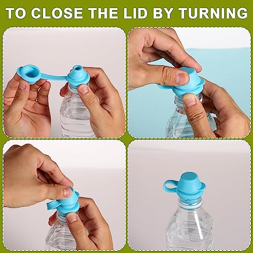 3pcs Silicone Water Bottle Top Spouts, No Spill Baby Food Pouch Toppers Softsip Food Pouch Tops Squeeze Pouch Topper Bottles Top Spout Adapter for Most Bottles Kids Adults (3 Colors)