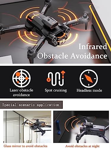 Drone with Camera, Remote Control Drones, 1080P HD Mini Drone for Kids Adults, With One Key Take Off/Landing, Electrically Tuned Camera, Obstacle Avoidance, Optical Flow Localization