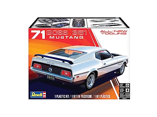 Revell 14512 1971 Ford Mustnag Boss 351 1:25 Scale 129-Piece Skill Level 4 Model Car Building Kit