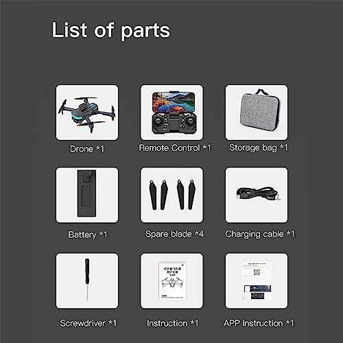 WiFi FPV Mini Drone With 4K HD Dual Camera Altitude Hold Mode Foldable RC Drone Quadcopter Circle Fly, Route Fly, Altitude Hold, Headless Mode (White)