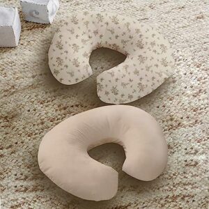 lethooly Nursing Pillow Cover,2-Pack Removable Cover for Breastfeeding Pillows,Ultra-Soft Baby Nursing Pillow, Fits Newborn Feeding Pillow 22.5in*18in（Rosebuds and Vines）