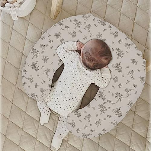 lethooly Nursing Pillow Cover,2-Pack Removable Cover for Breastfeeding Pillows,Ultra-Soft Baby Nursing Pillow, Fits Newborn Feeding Pillow 22.5in*18in（Rosebuds and Vines）