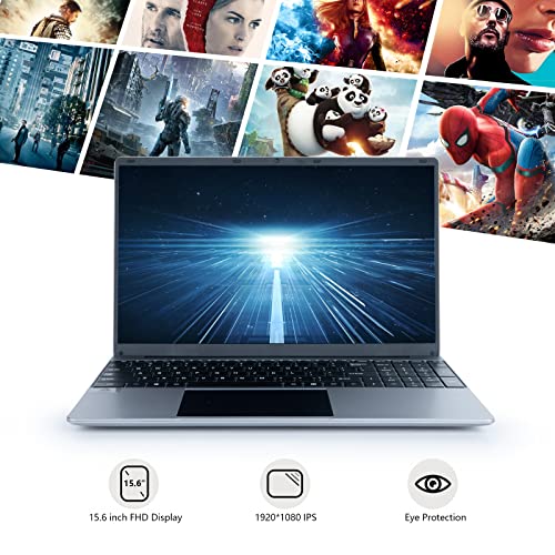 ANMESC Laptop Computer Laptop 15.6" with 1080P FHD Display, Quad-Core Intel Celeron N5095 Processors, 12GB DDR4 512GB SSD,Windows 11 Laptop Computers, 2.4G/5G WiFi, Bluetooth 4.2