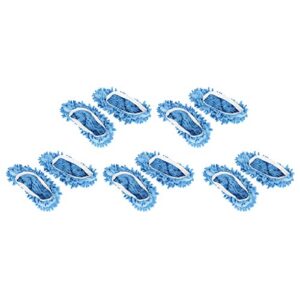 Ozgkee 10Pcs Chenille Mop Slippers Multifunction Floor Shoes Dust Cleaner Accessory (Blue)