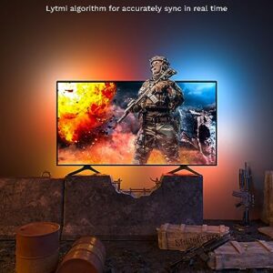 Lytmi Fantasy 3 TV Backlight Kit HDMI 2.1 with Sync Box Wi-Fi Backlight for 55~60 inch 8K 60Hz TV Color Sync Lights Compatible with Alexa & Google Assistant, App Control, Music Sync