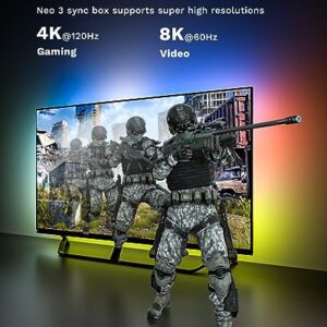 Lytmi Fantasy 3 TV Backlight Kit HDMI 2.1 with Sync Box Wi-Fi Backlight for 55~60 inch 8K 60Hz TV Color Sync Lights Compatible with Alexa & Google Assistant, App Control, Music Sync