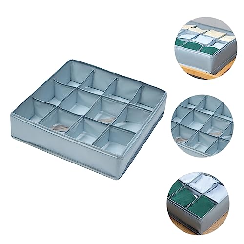 COSMEVIVI 1pc Underwear Storage Box Cosmetics Storage Box Storage Drawer Cabinet Drawer Sock Storage Box Countertop Storage Box Underwear Drawer Organizer Polyester Light Grey Wardrobe Bra