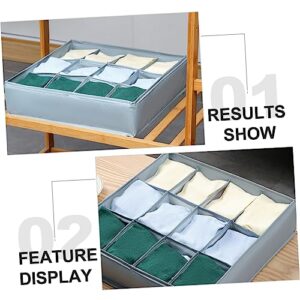 COSMEVIVI 1pc Underwear Storage Box Cosmetics Storage Box Storage Drawer Cabinet Drawer Sock Storage Box Countertop Storage Box Underwear Drawer Organizer Polyester Light Grey Wardrobe Bra