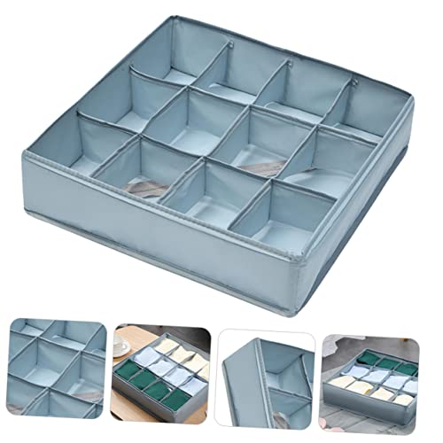 COSMEVIVI 1pc Underwear Storage Box Cosmetics Storage Box Storage Drawer Cabinet Drawer Sock Storage Box Countertop Storage Box Underwear Drawer Organizer Polyester Light Grey Wardrobe Bra