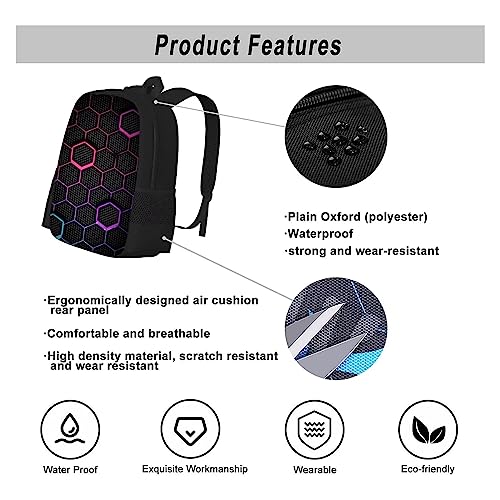 DKXHZ Game Cartoon Backpack Sports Bag 3D Printing Large Capacity Portable Large Capacity Packsack for Boys and Girls-5