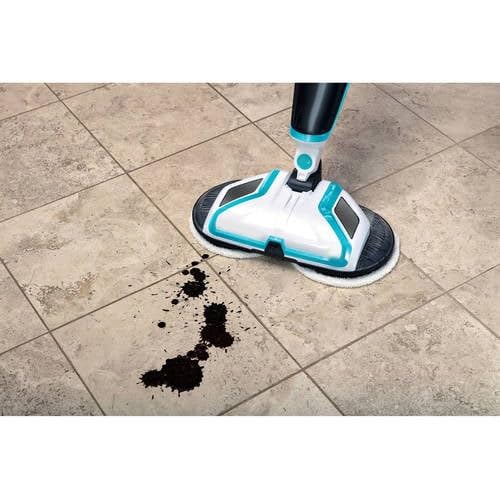 WHorob Hard Floor Powered Mop and Clean and Polish，Effortlessly Clean Hard-Surface Floors Versatile Mopping Machine，White/Black,10.00 x 11.00 x 28.00 Inches