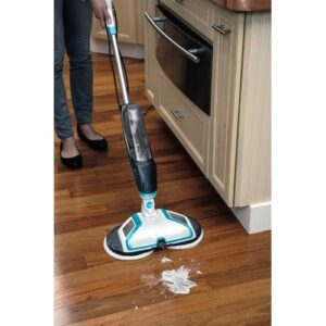 WHorob Hard Floor Powered Mop and Clean and Polish，Effortlessly Clean Hard-Surface Floors Versatile Mopping Machine，White/Black,10.00 x 11.00 x 28.00 Inches