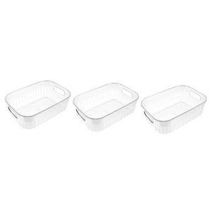 zerodeko 3pcs storage box dresser drawers makeup storage organizer box dresser storage organizer drawer organizer case skin care organizer plastic drawer tray table organizer sock organizer