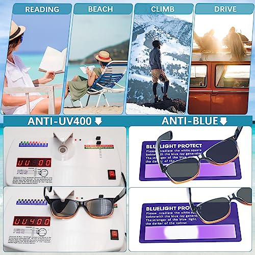 ZONLON 4 Pack Classic Reading Sunglasses for Women Men Spring Hinge, Outdoor Sun Readers Glasses with UV400 Protection (4 Mix, 1.25, multiplier_x)