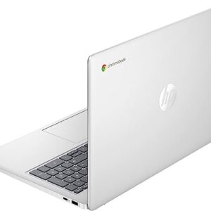 HP 2023 Newest Chromebook Student Laptop, 15.6 Inch Display, Intel Quad-Core Processor, 8GB LPDDR5 RAM, 64GB eMMc, Webcam, Chrome OS, Natural Silver